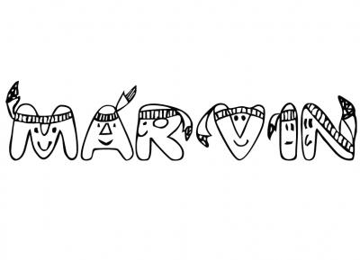 Malvorlagen - Ausmalbilder Marvin | Deinen Namen als Ausmalbild zum ...
